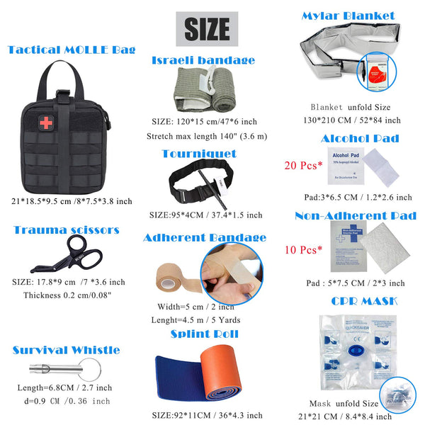Survival First Aid Kits | GRULLIN Portable Israeli Bandage Tourniquet ...