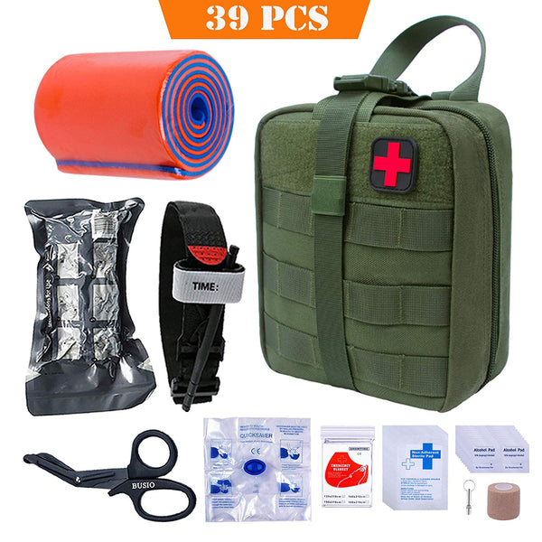 TOUROAM Tactical Emergency First Aid Kit | MOLLE Admin Pouch EMT Survi ...